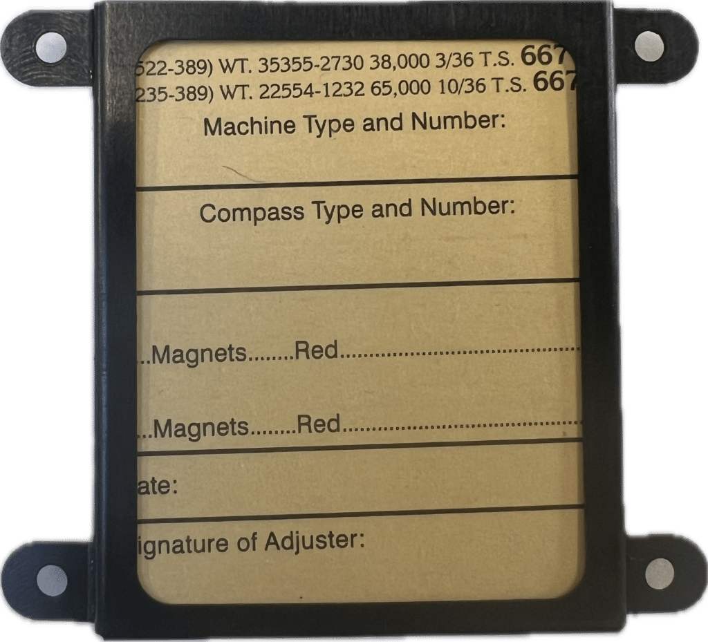 6A/387 Compass Corrector Holder and RAF Form 316 - Aero Vintage Limited